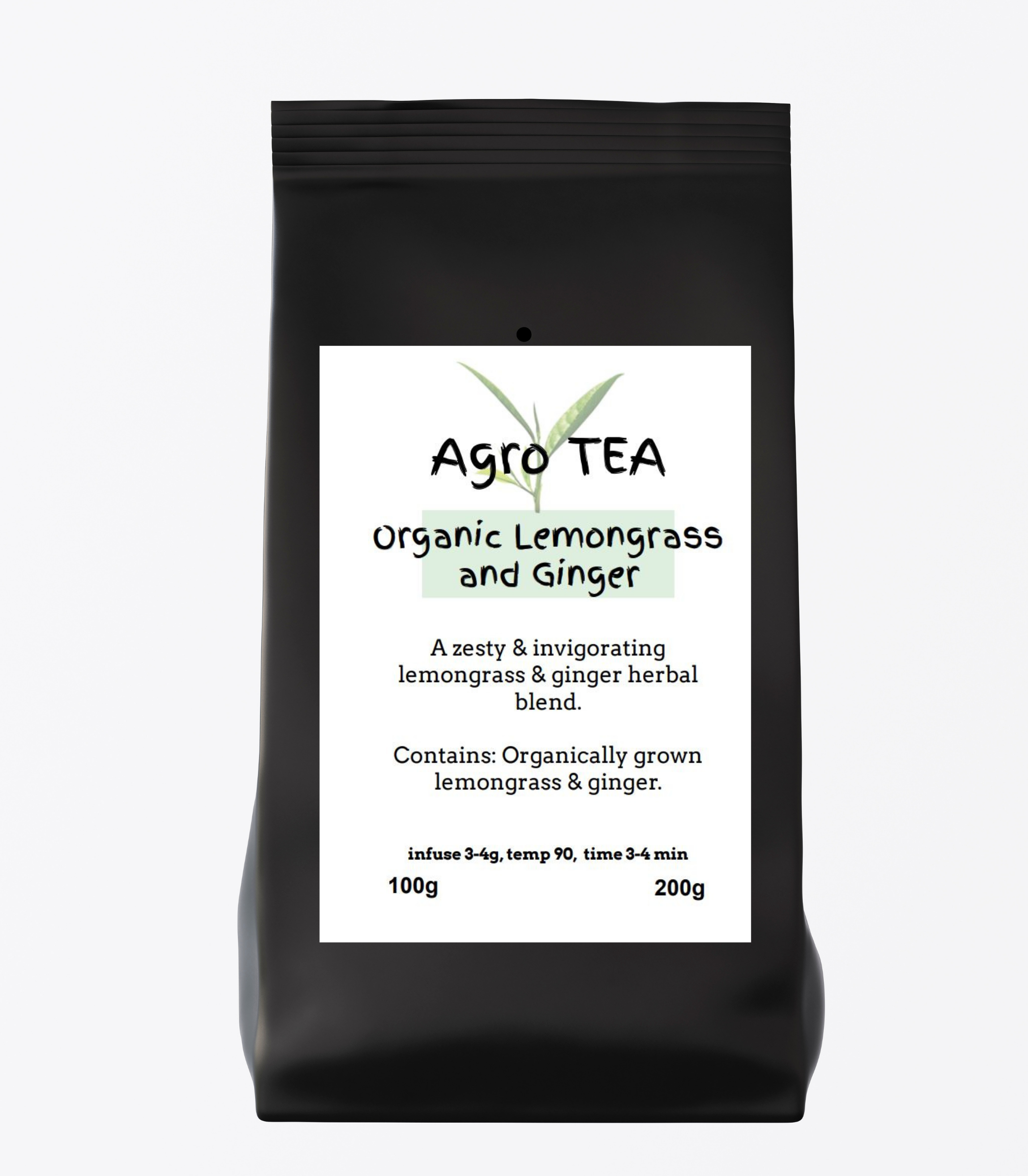 Agro Tea - Lemongrass & Ginger Organic Tea LOOSE LEAF 200g – Agro Beans